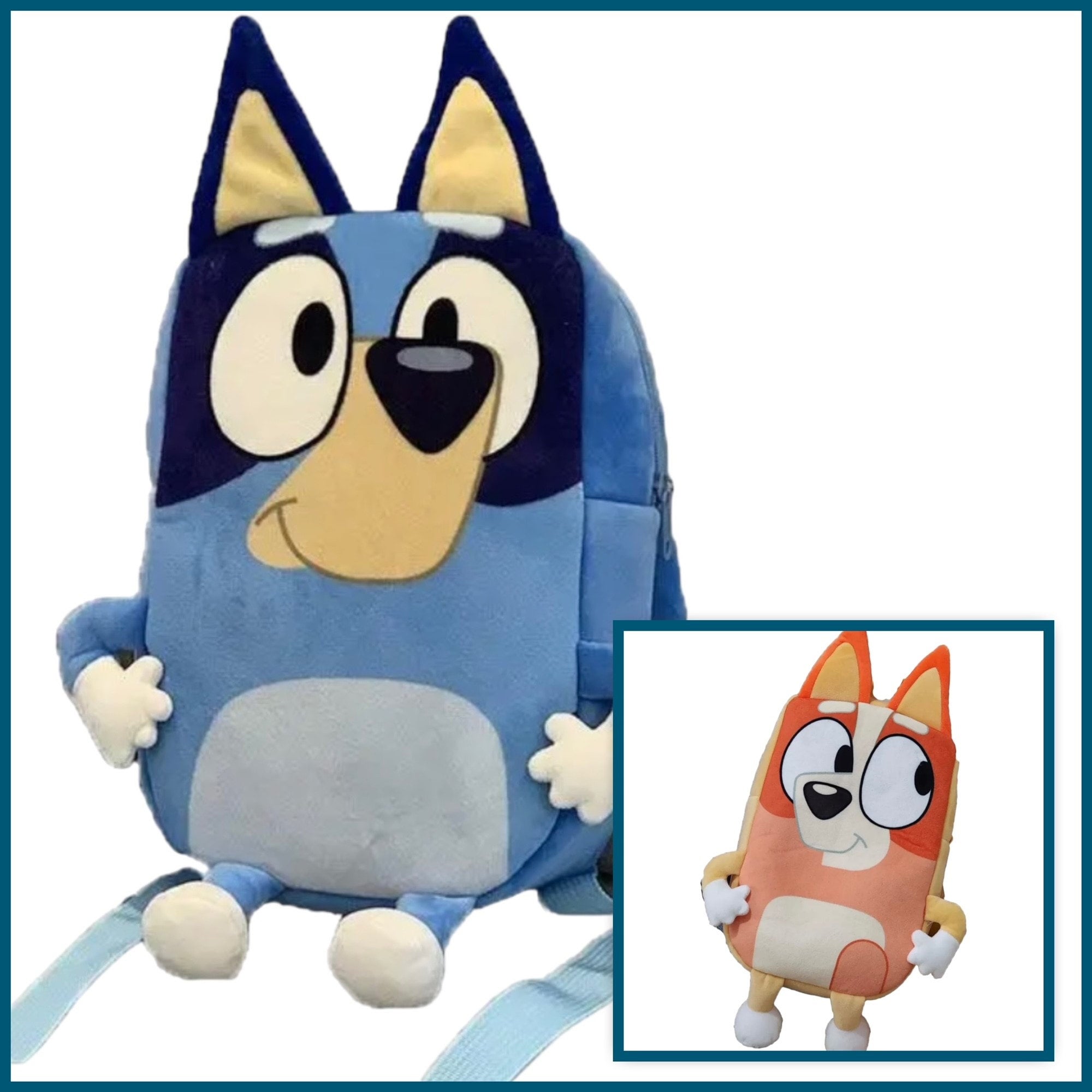 Bluey or Bingo Toddler Sized Plush Backpack Cartoon Character | MiMi ...